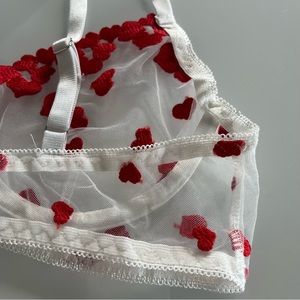 Intimates & Sleepwear | Valentines Sexy Heart Embroidered Lingerie Set ...